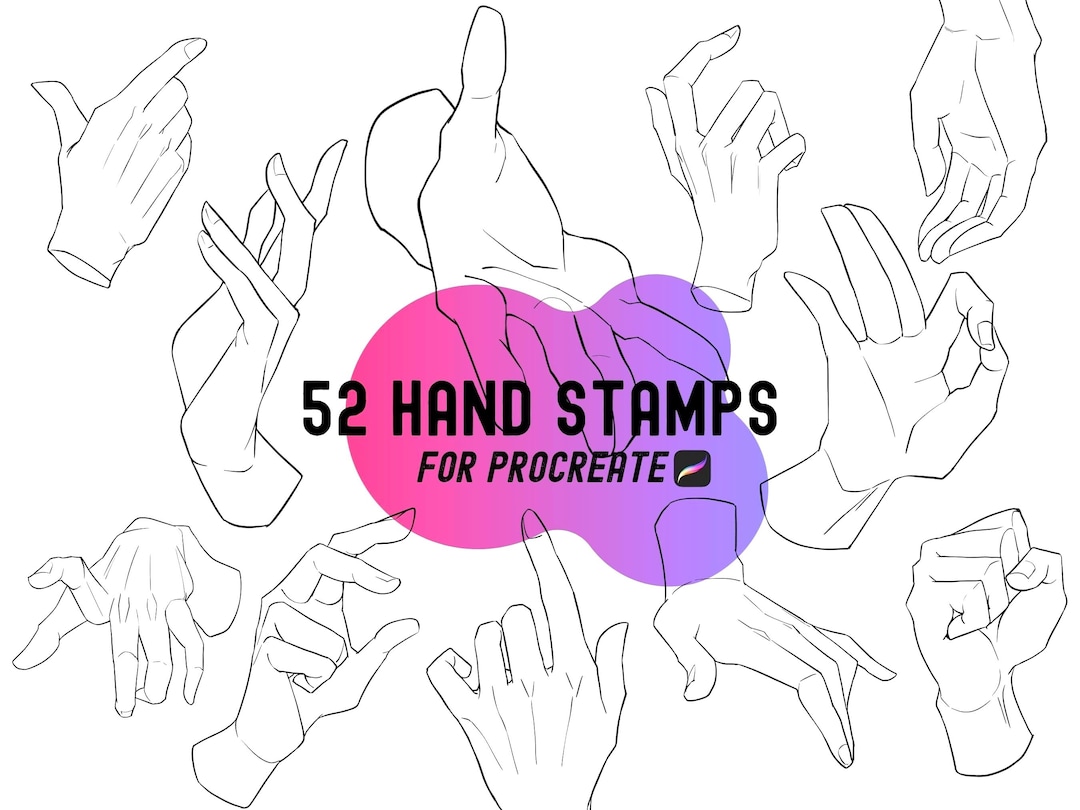 52 Procreate Hand Stamps Brushes | Procreate Hands, Anatomy Stamps ...
