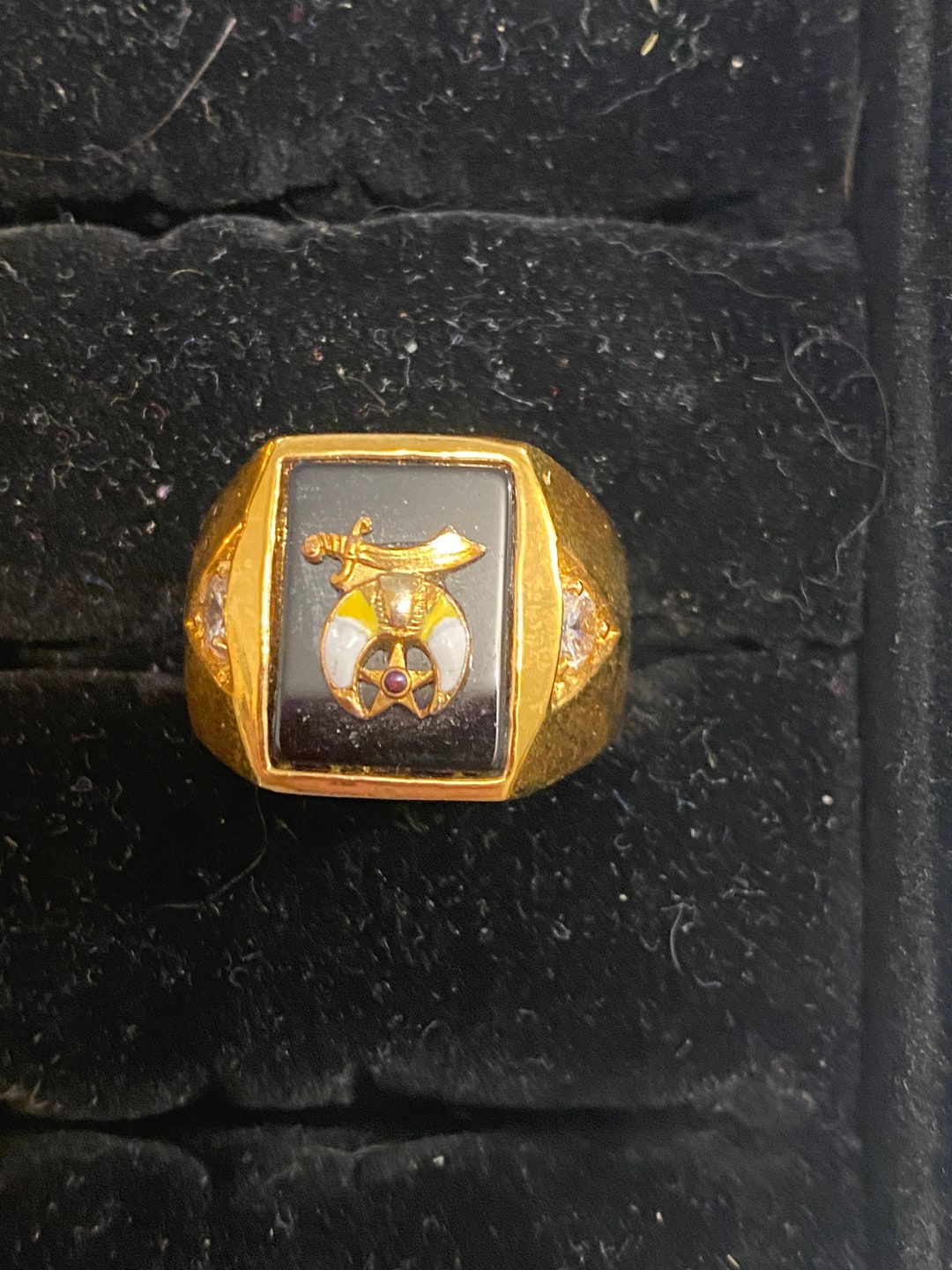 Gold Plated Masonic Shriner Ring - Etsy