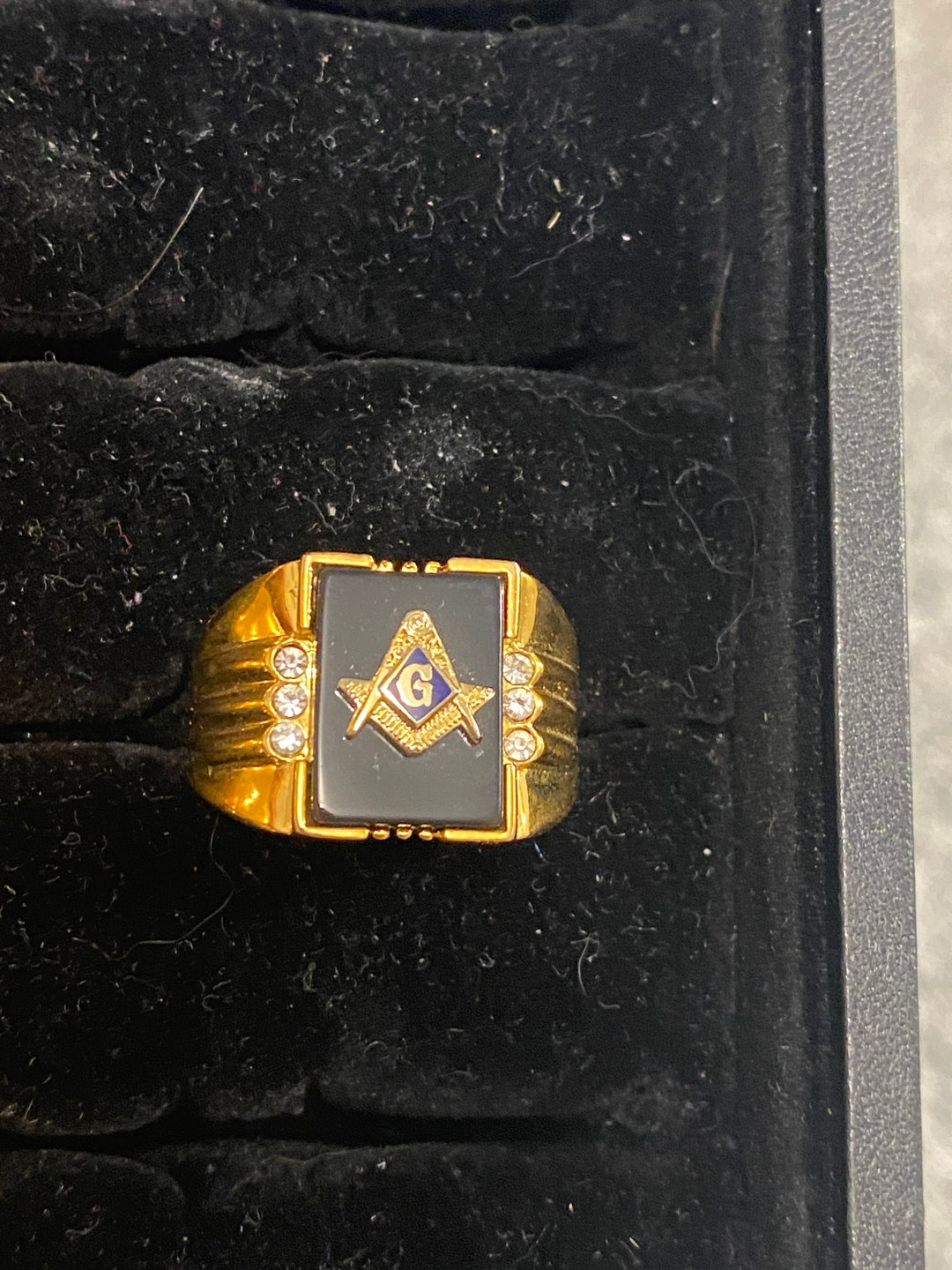 Masonic Square and Compass Ring - Etsy