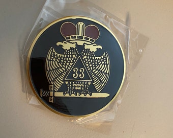 33rd Degree Scottish Rite Wings Down black Car Auto Emblem - Etsy