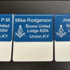 Masonic Pocket Name Badges - Etsy