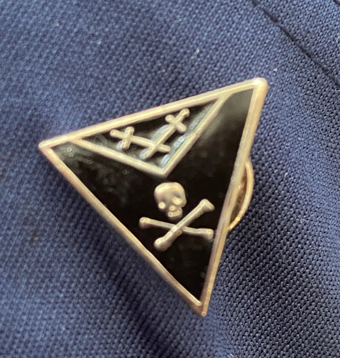 Triangle Skull and Crossbones Pin - Etsy