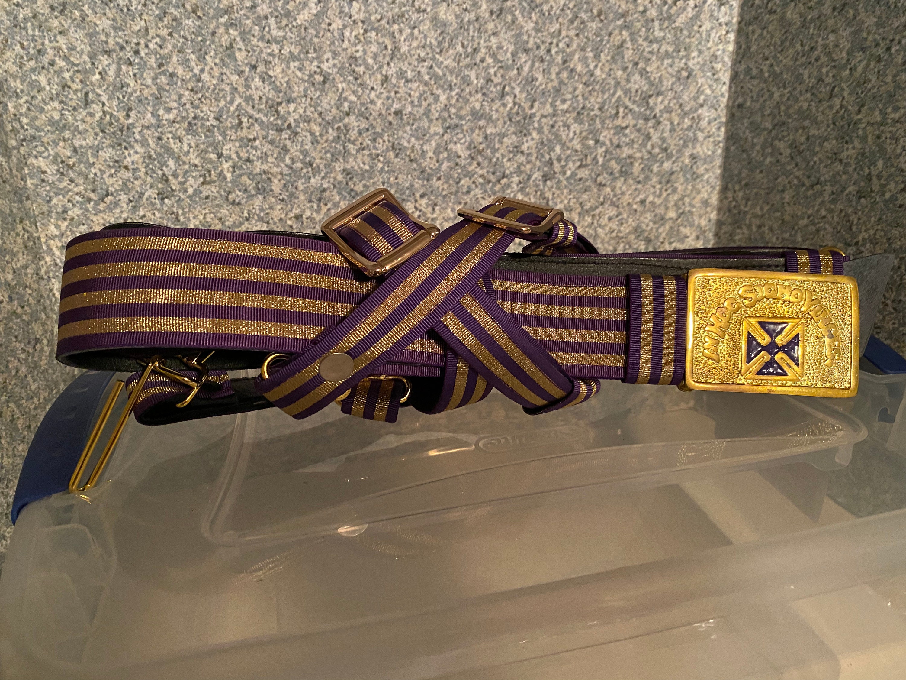 Purple and Gold Knights Templar Belt - Etsy