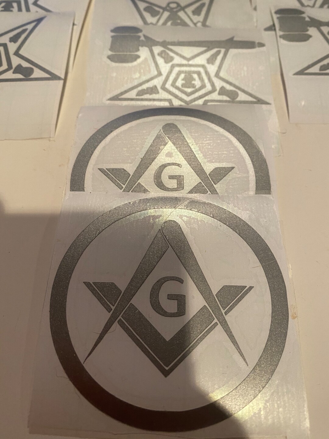 Square and Compass Taillight Decals - Etsy
