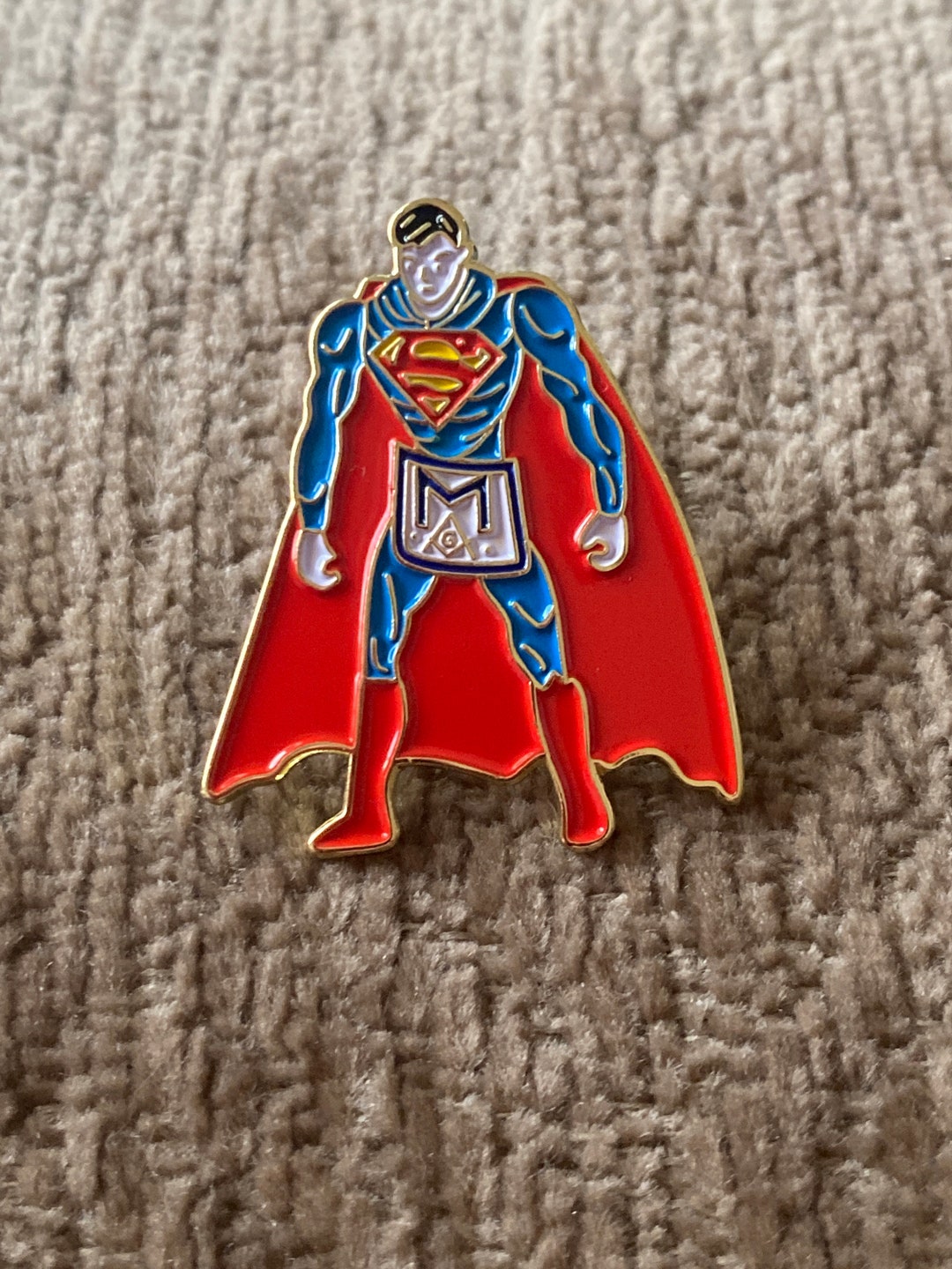 Superman Masonic Lapel Pin - Etsy
