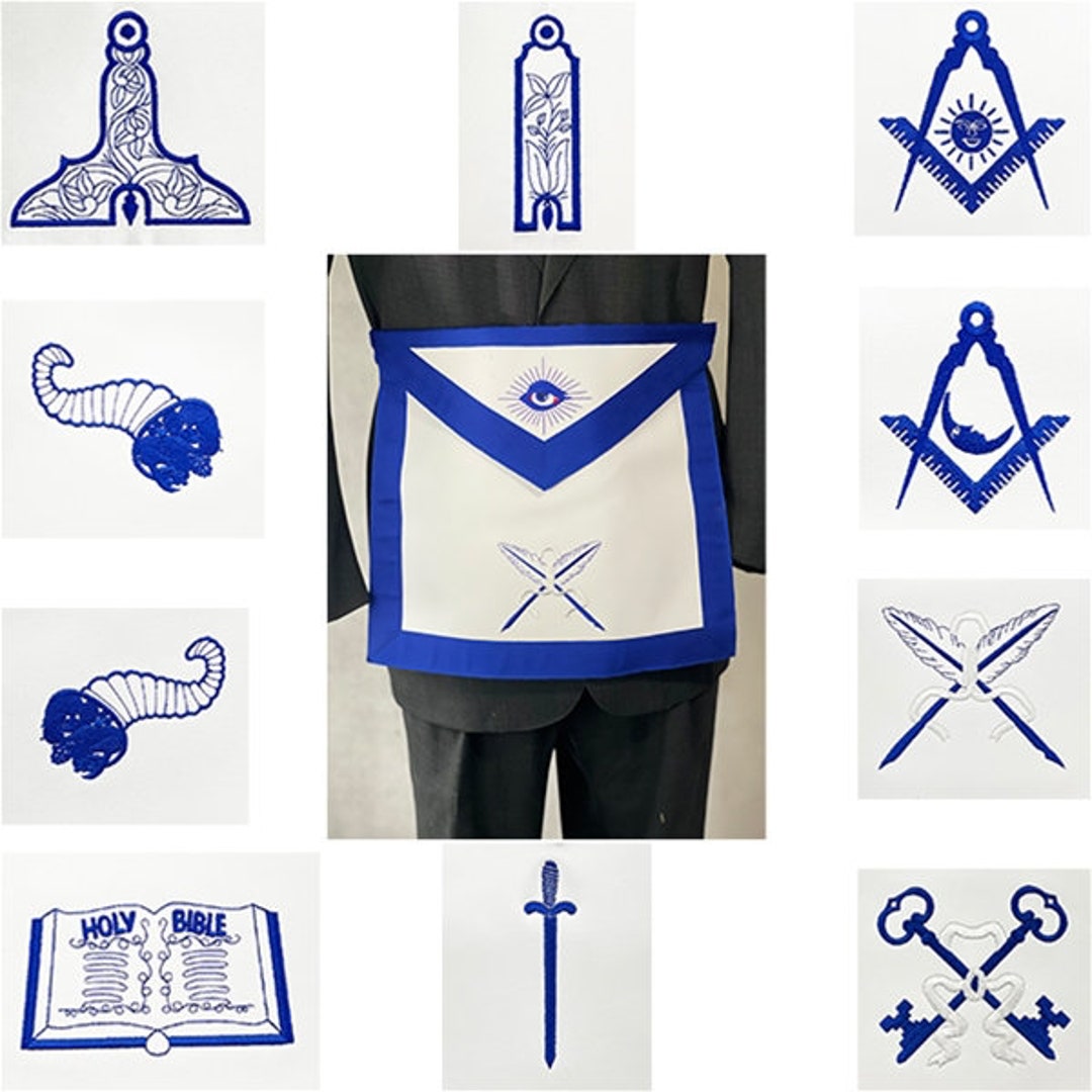 Full Set of Masonic Officer Aprons - Etsy