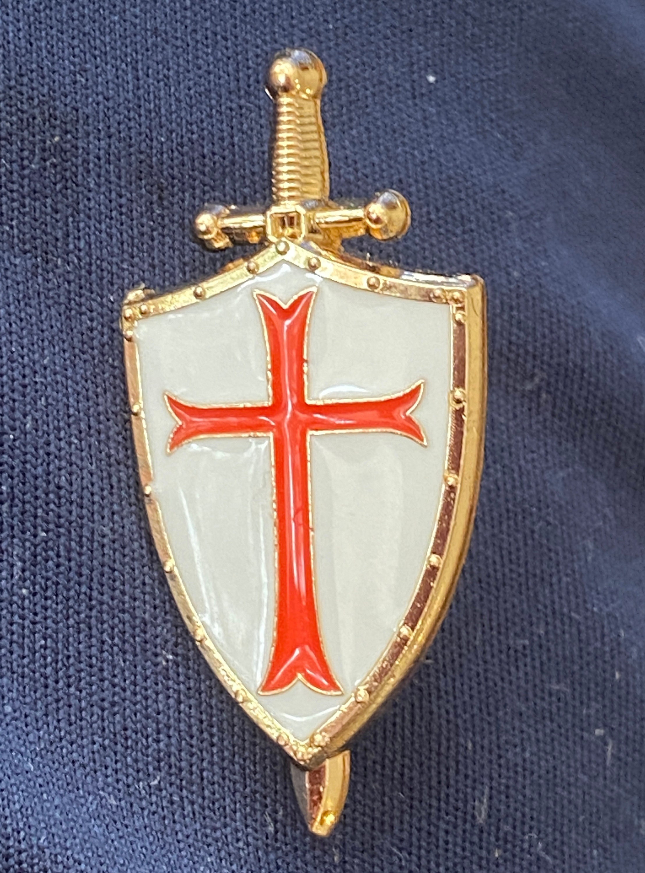Knight Templar Shield Pin - Etsy