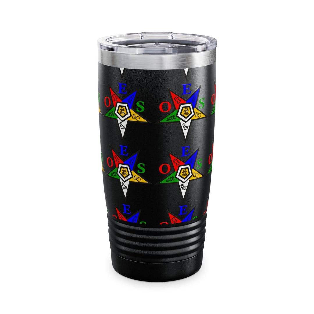 OES Vibrant Ringneck Tumbler, 20oz - Colorful Star Design, Great for ...