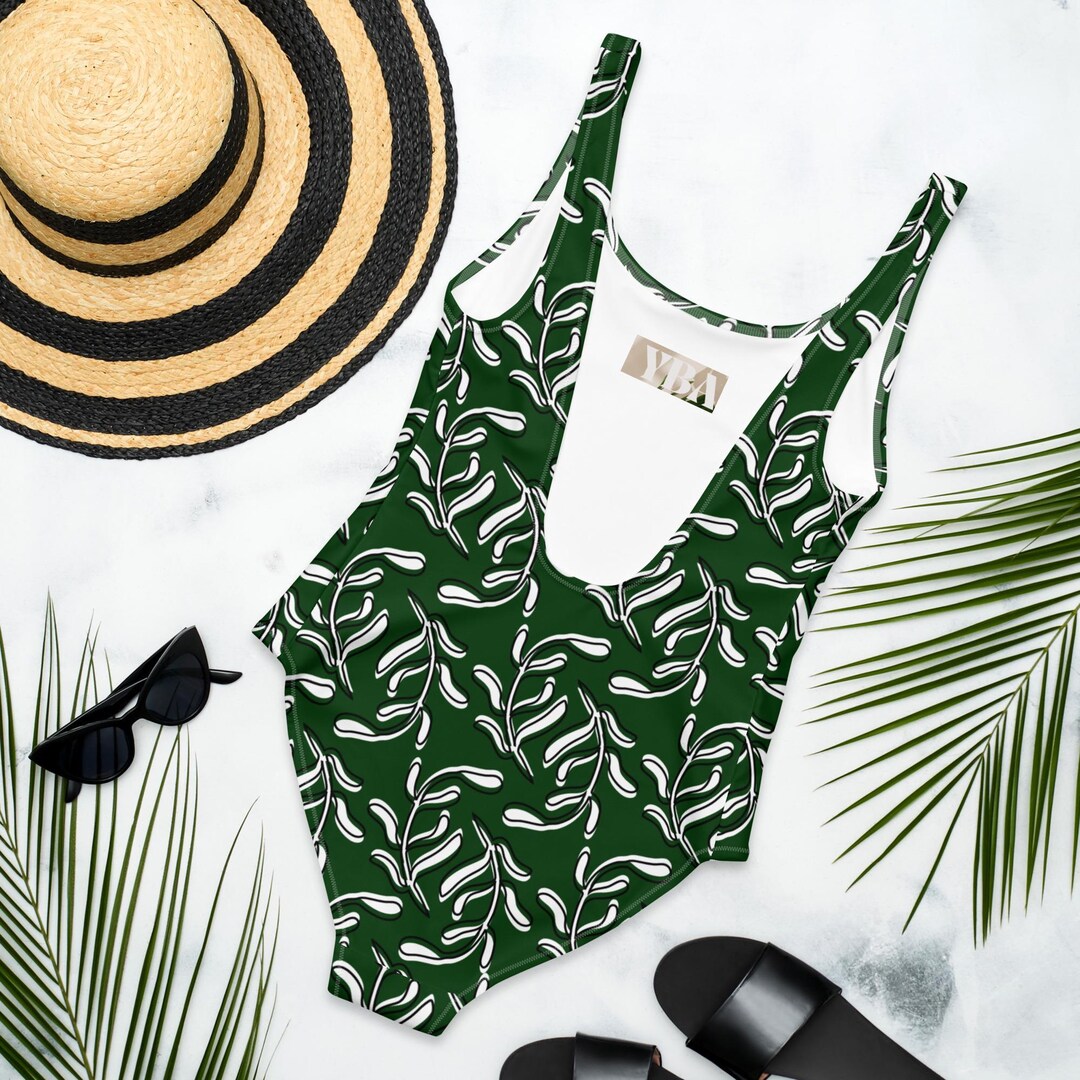 Minimalistic Boho One-piece Swimsuit, Custom Bathing Suit, Cheeky ...