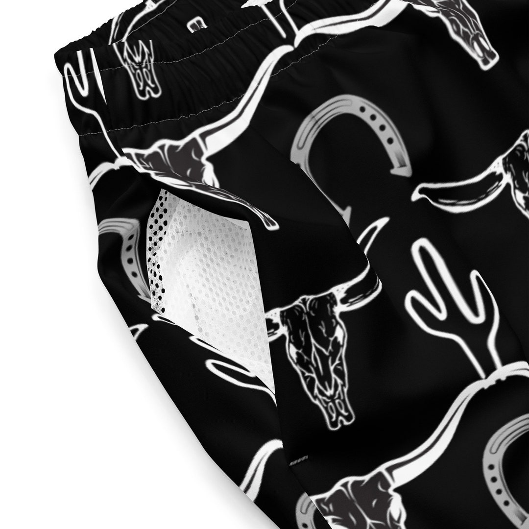 Cowboy Men's Swim Trunks, Unique Gifts for Men, Desert Swim Trunks ...