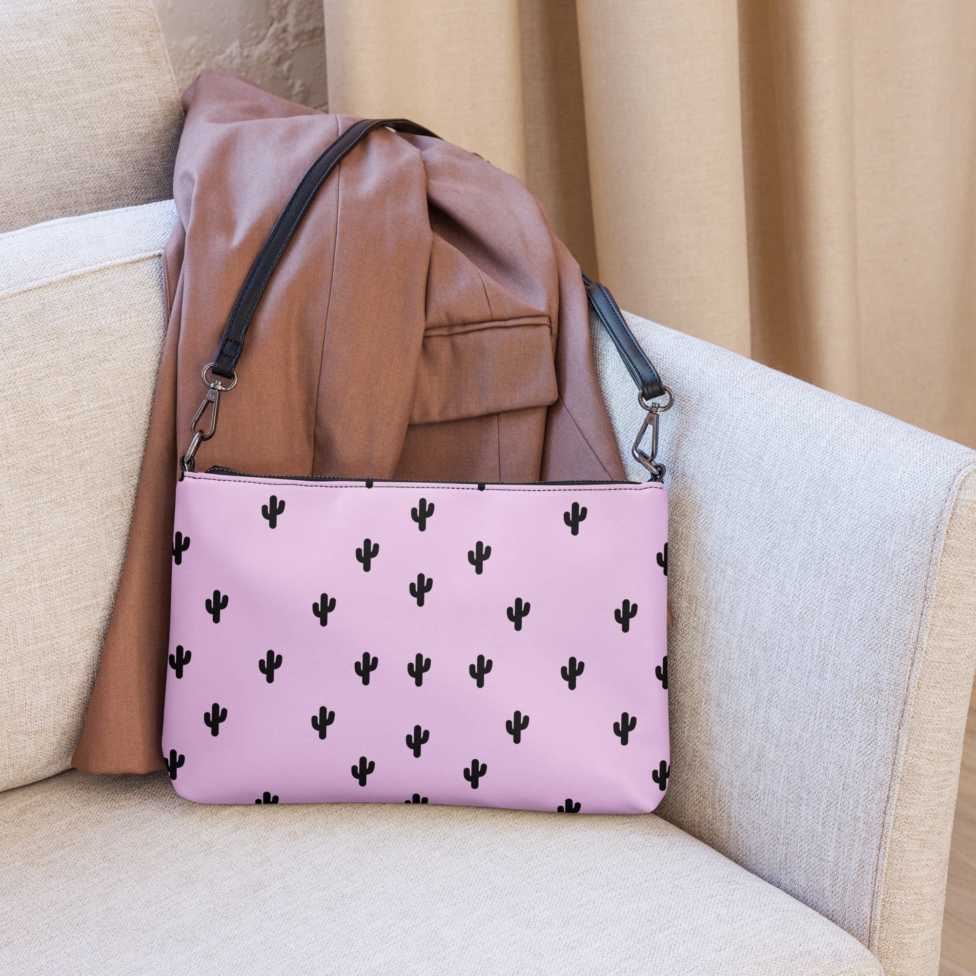 Cactus Crossbody Bag, Cute Aesthetic Bag, Cross Body Purse, Black Light ...