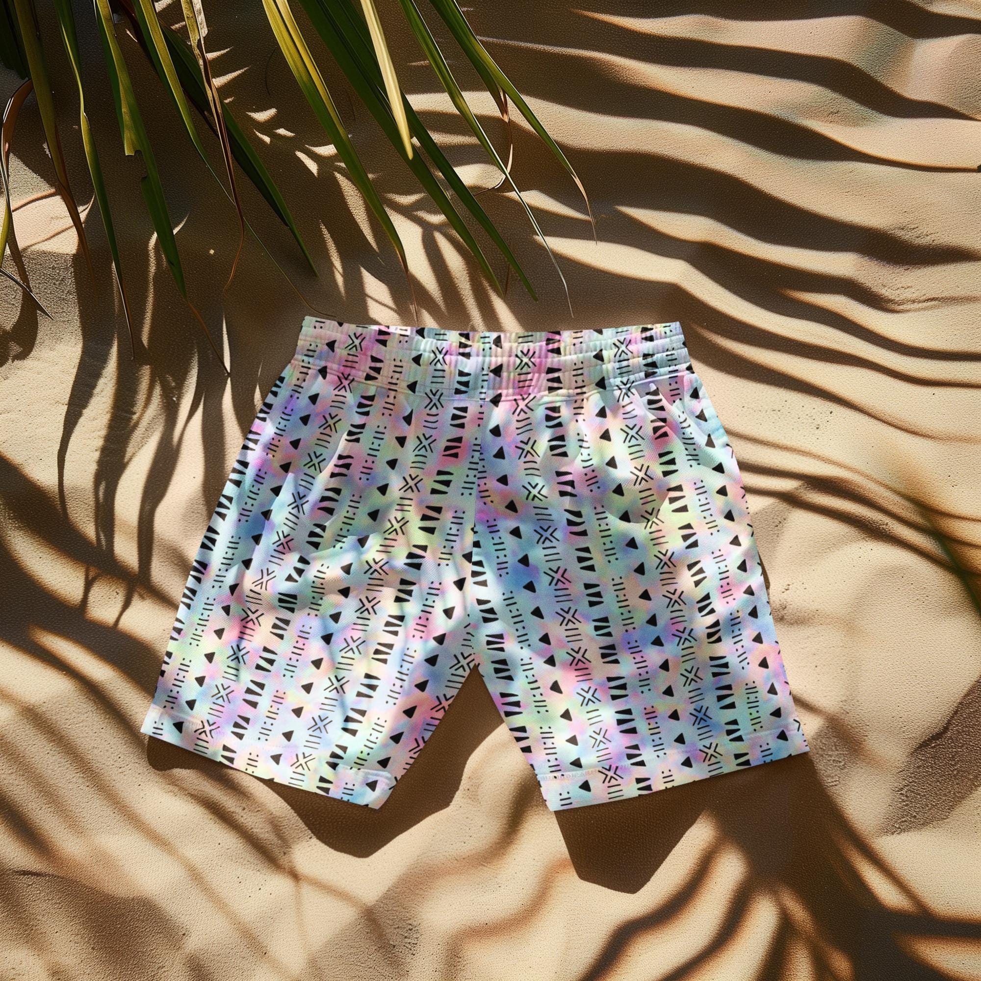 Navajo Aztec Recycled Men's Swim Trunks, Southwest Navajo Clothing ...