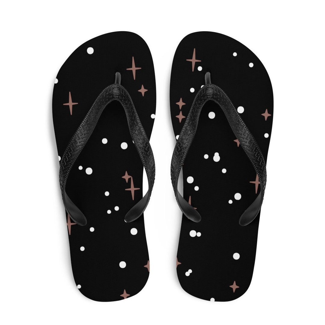 Cute Stars and Dots 2023 Flip-flops Black Aesthetic Flip - Etsy