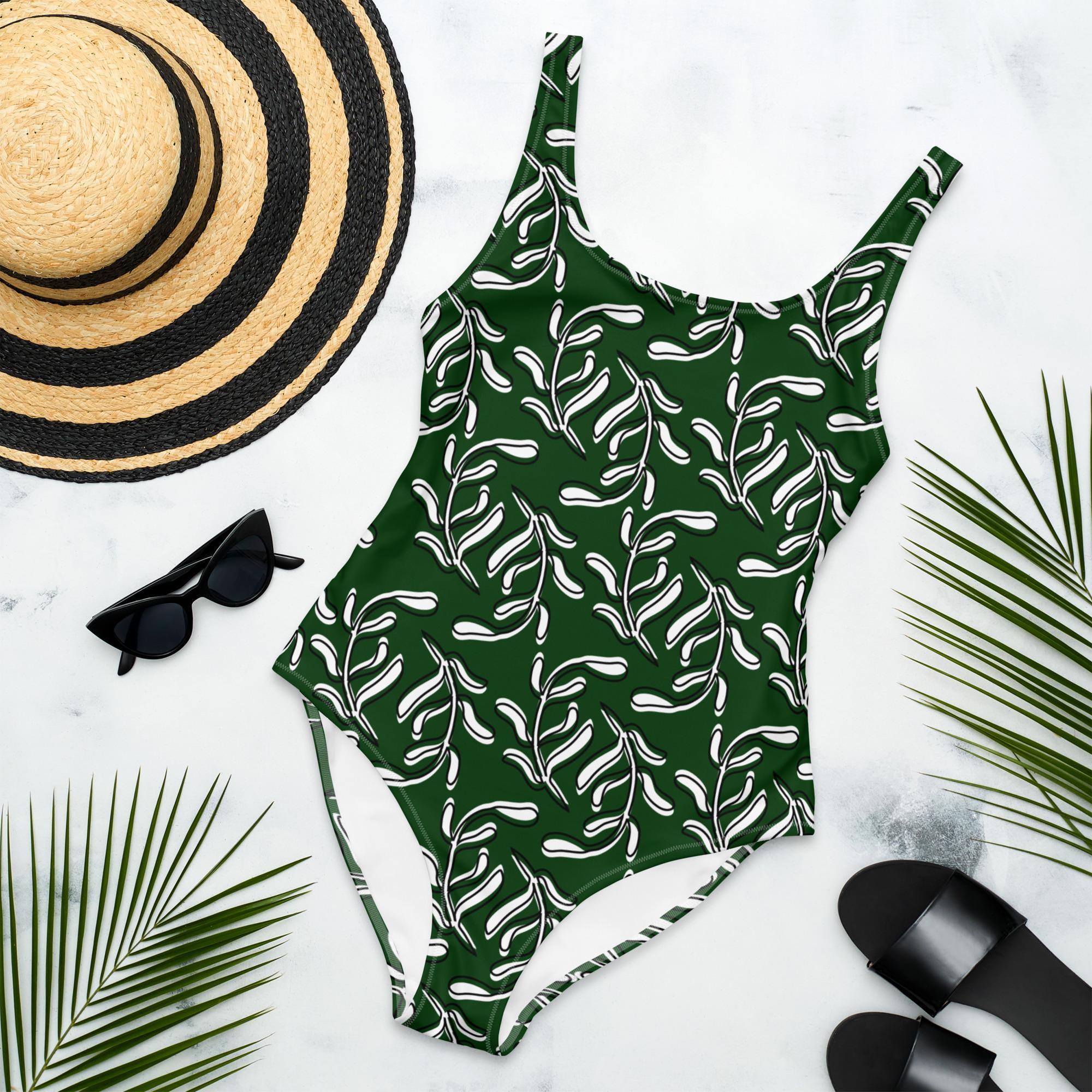 Minimalistic Boho One-piece Swimsuit, Custom Bathing Suit, Cheeky ...