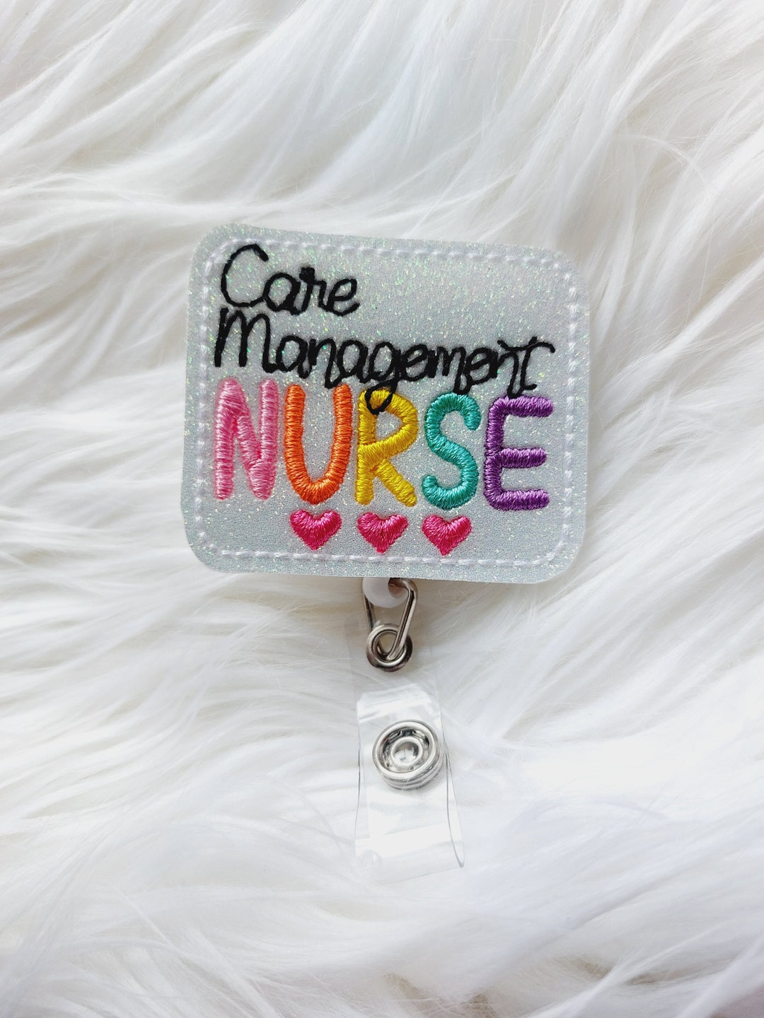 Care Management Nurse Badge Reel, Retractable Reel , ID Holder, Medical ...