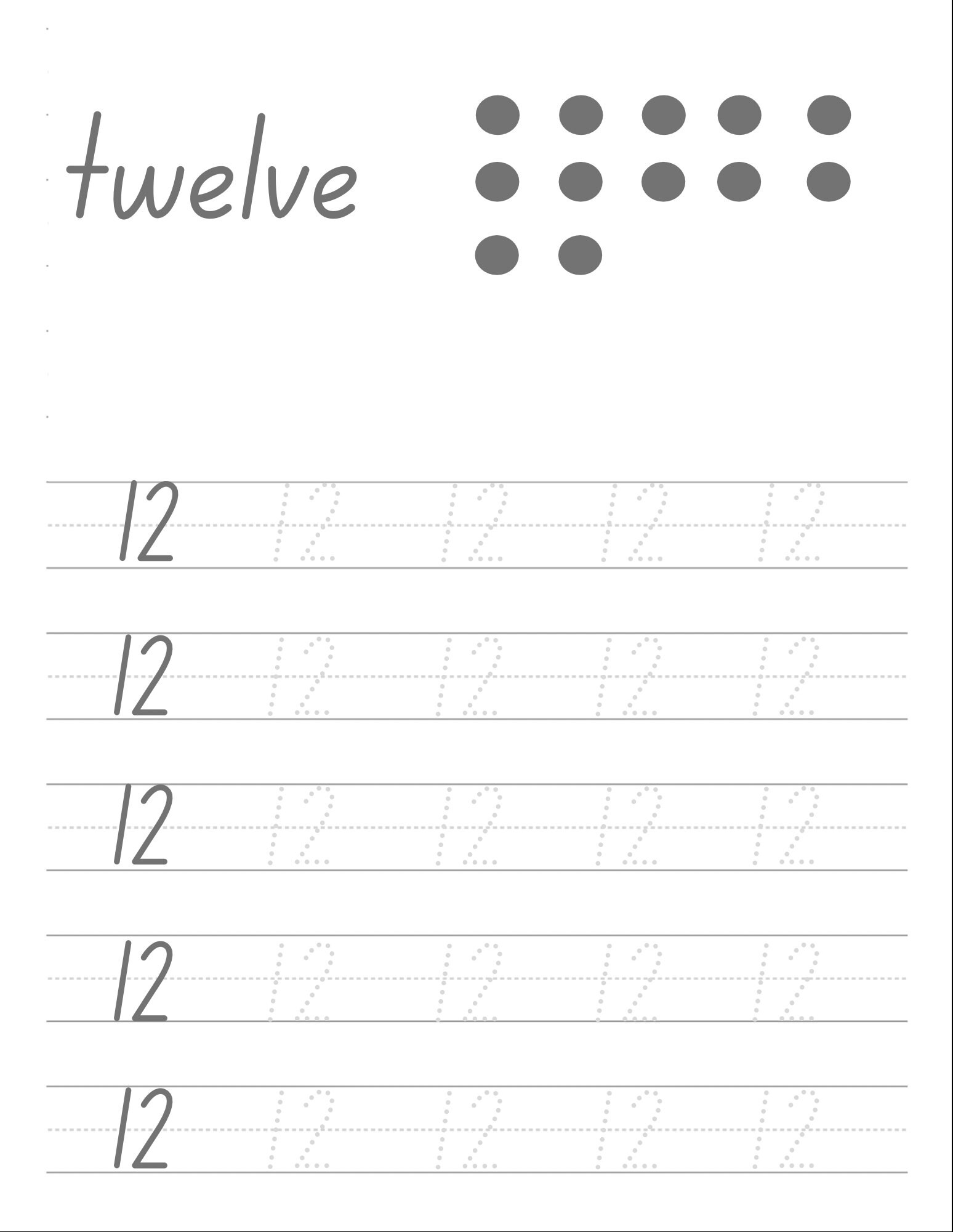 Number Tracing - 11 to 20 - Etsy