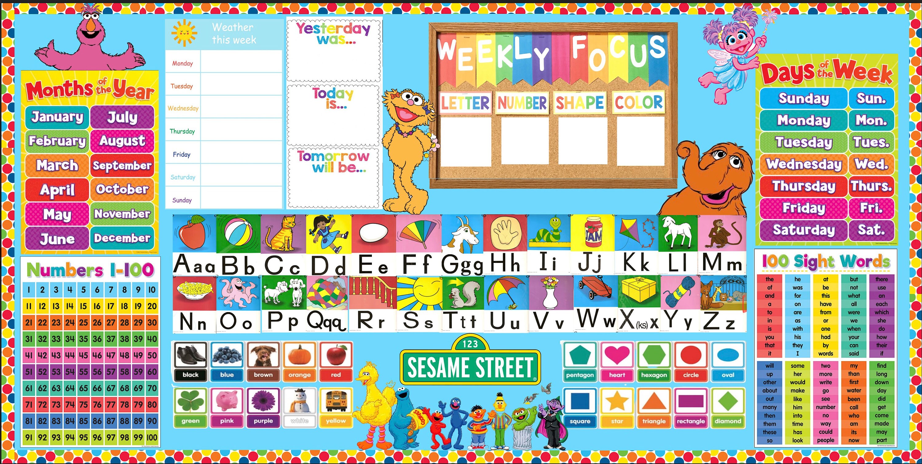 4x8 Toddler Learning Board, Learning Wall, Classroom Set Up, School ...