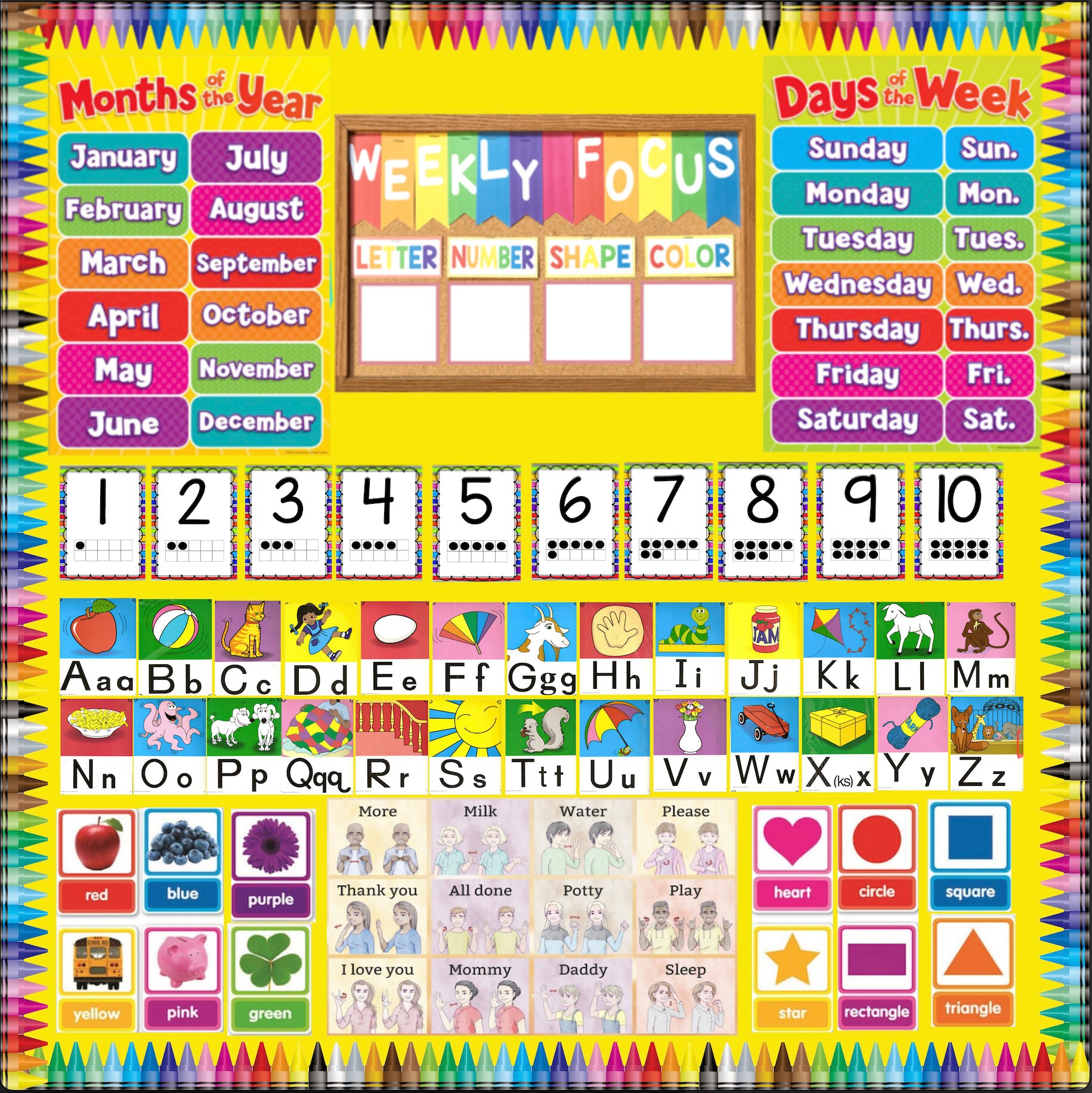 4x4 Infant Learning Board, Learning Wall, Classroom Set Up, School ...