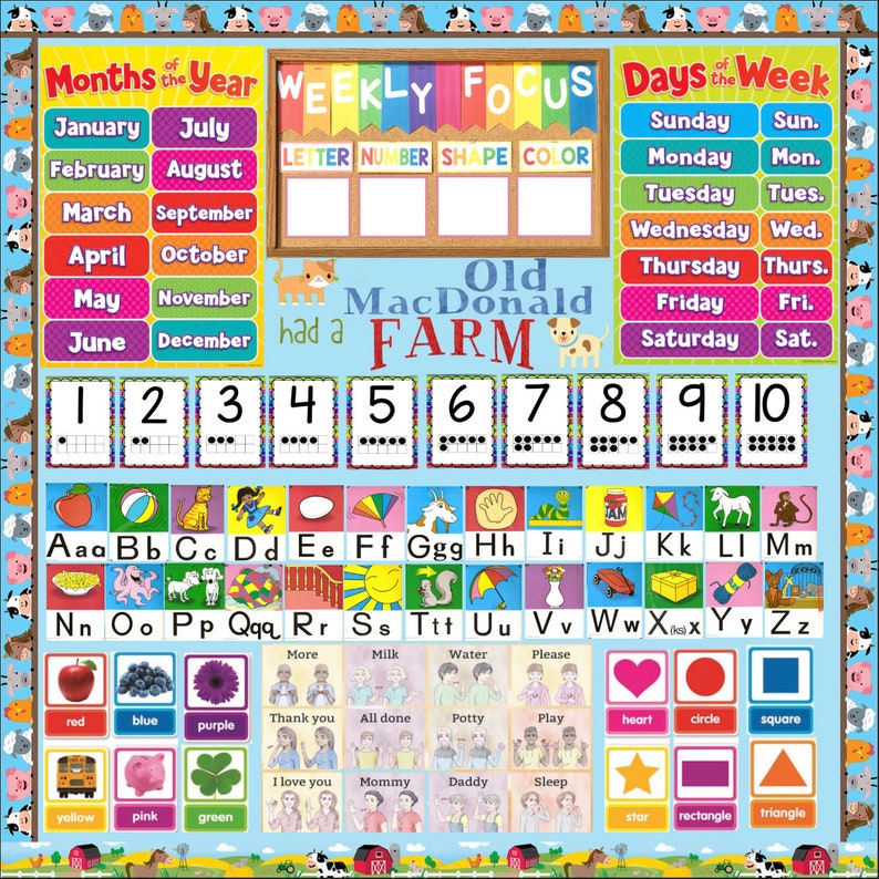 4x4 Infant Learning Board, Learning Wall, Classroom Set Up, School ...