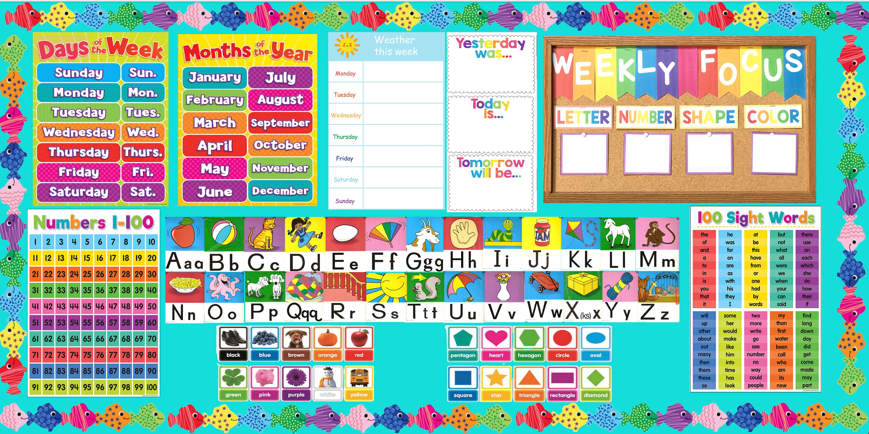 4x8 Toddler Learning Board, Learning Wall, Classroom Set Up, School ...