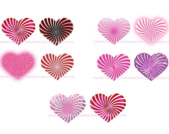 Hearts Clipart, Valentine's Day Clipart, Vector Graphics, Heart Clipart ...