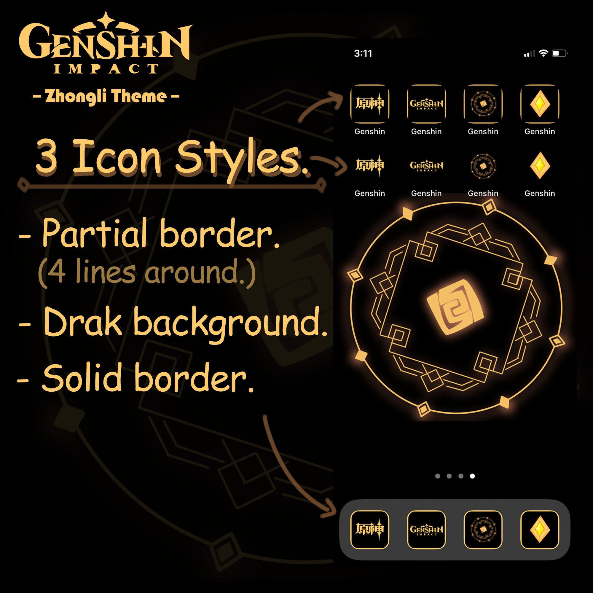 Genshin Impact IOS APP Icons | Zhongli Theme Icons | Free Custom Icons ...