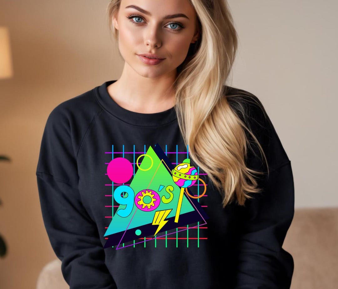 Colorful Vintage Style 90s Retro Vibes Sweatshirt - Etsy