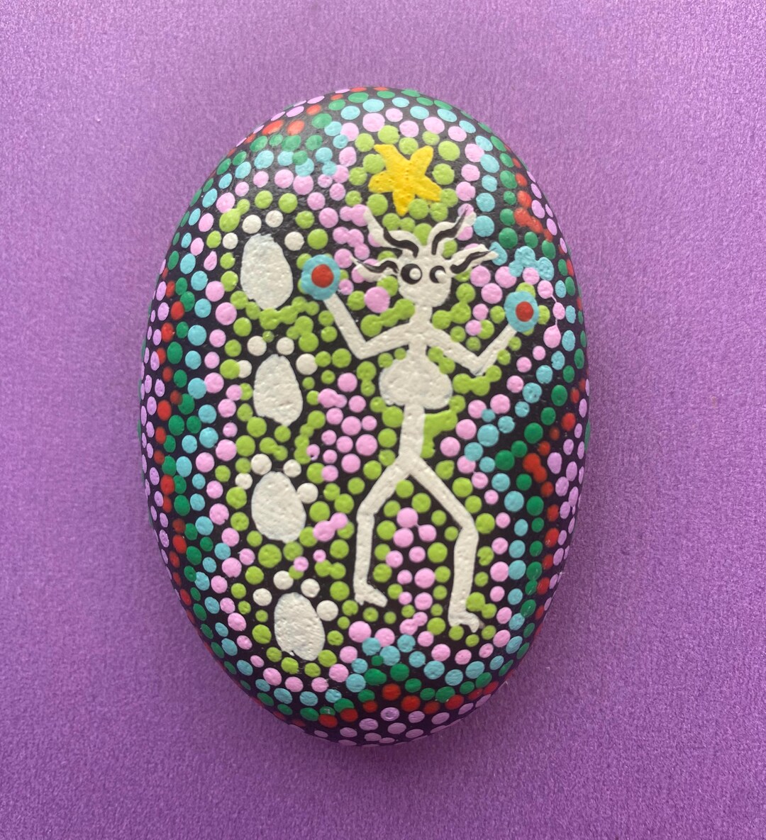 Woman Healing Stones Australiana Indigenous Aboriginal Authentic Art ...