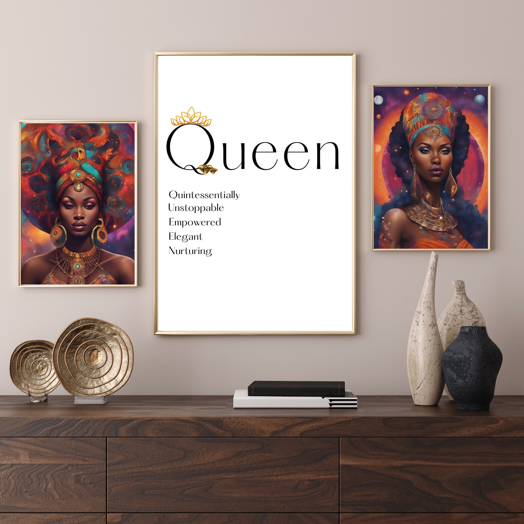 3 Set Poster Black Woman Art. Wall Art House Decor House - Etsy