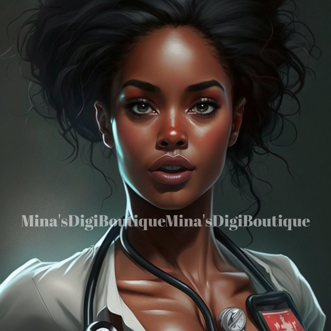Black Excellence in Healthcare: the Beautiful Black Nurse - Digital Art ...