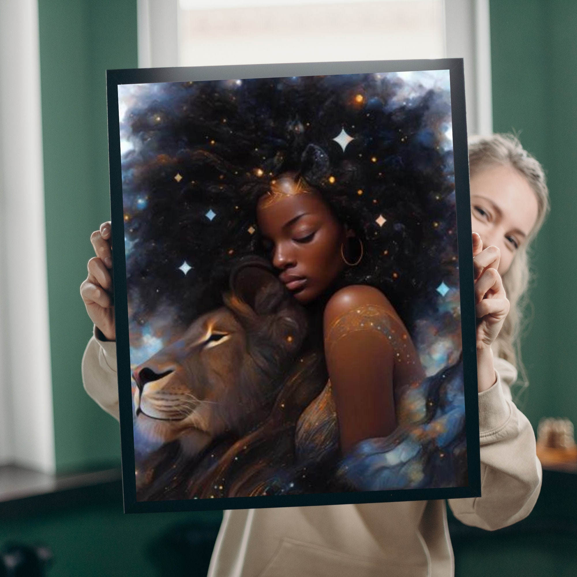 Black Ai Art Melanin Plus Size Girl | Digital Artwork Queen Woman ...