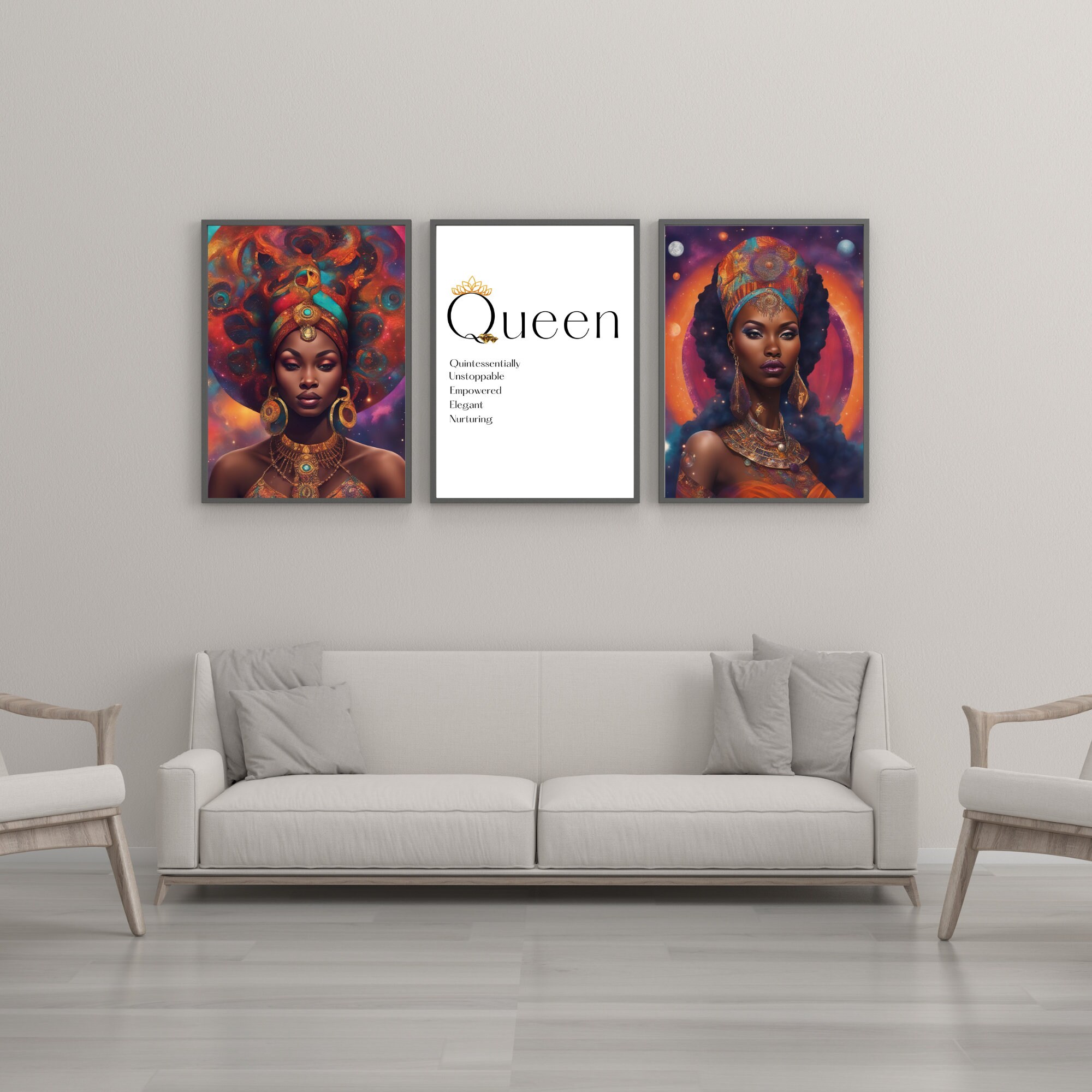 3 Set Poster Black Woman Art. Wall Art House Decor House - Etsy