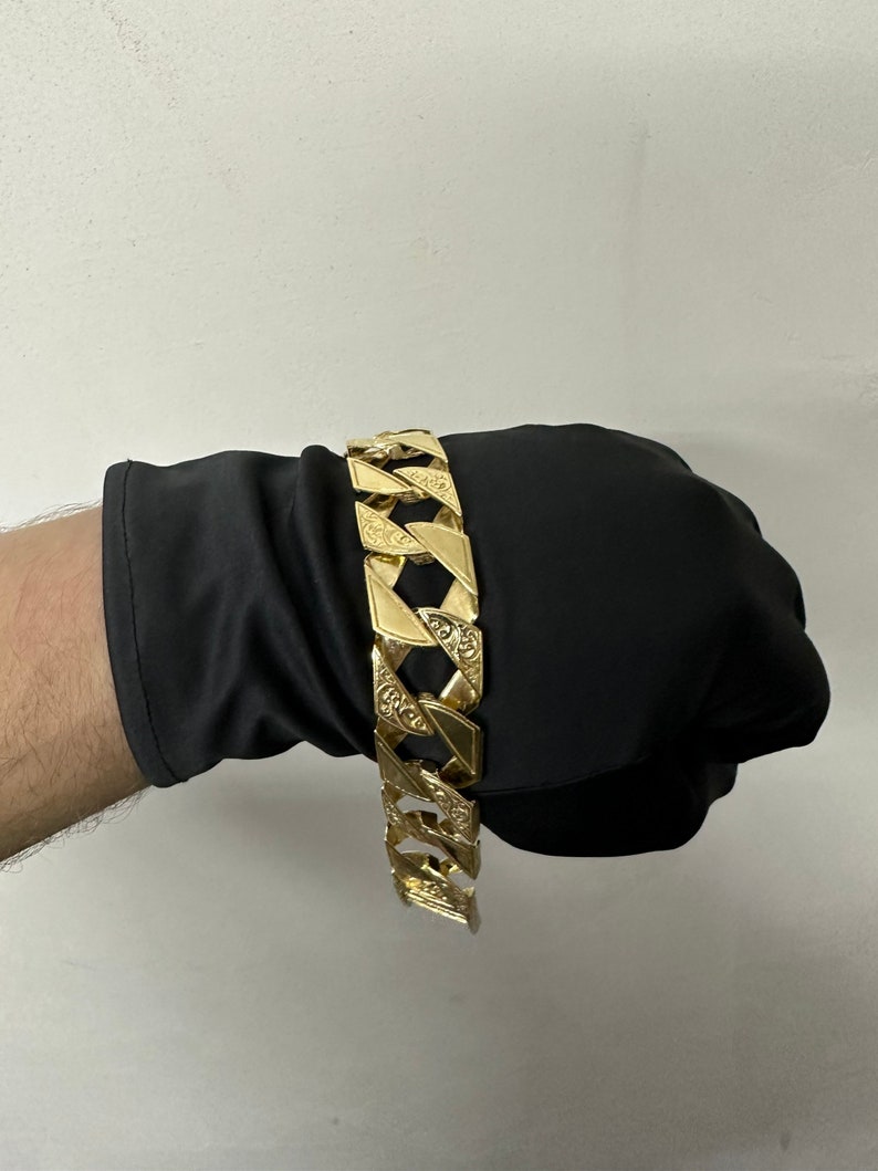 Heavy 9ct Gold on Silver 22mm Chaps/curb Old School Full - Etsy