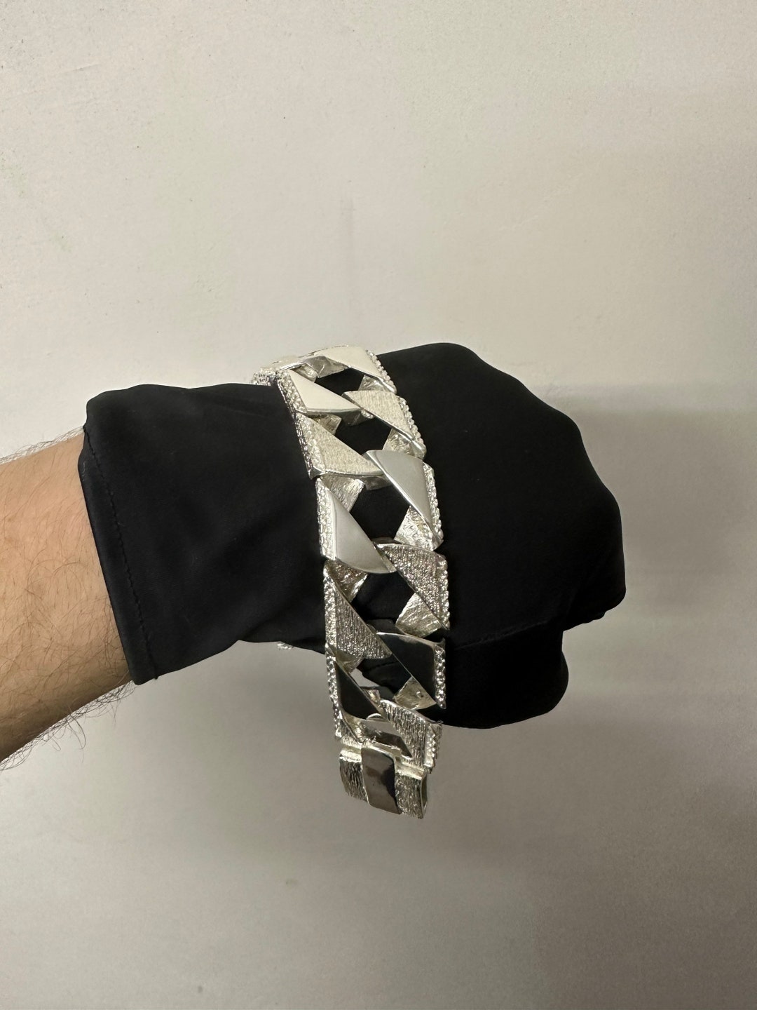 Huge Heavy 925 Sterling Silver 30mm Gents Old School Chaps/curb ...