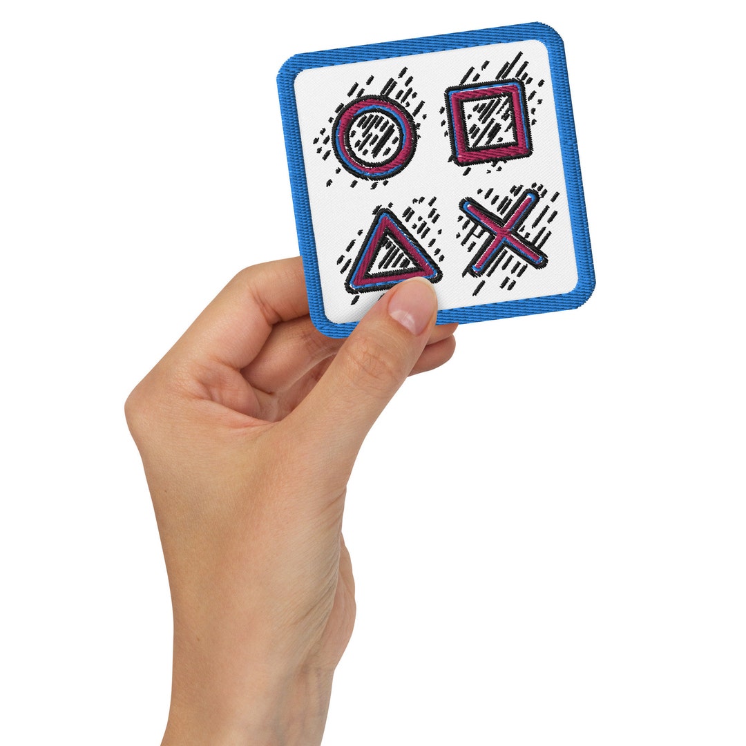 Playstation Symbols Embroidered Patch Wear Your Gaming Icons Gamer ...