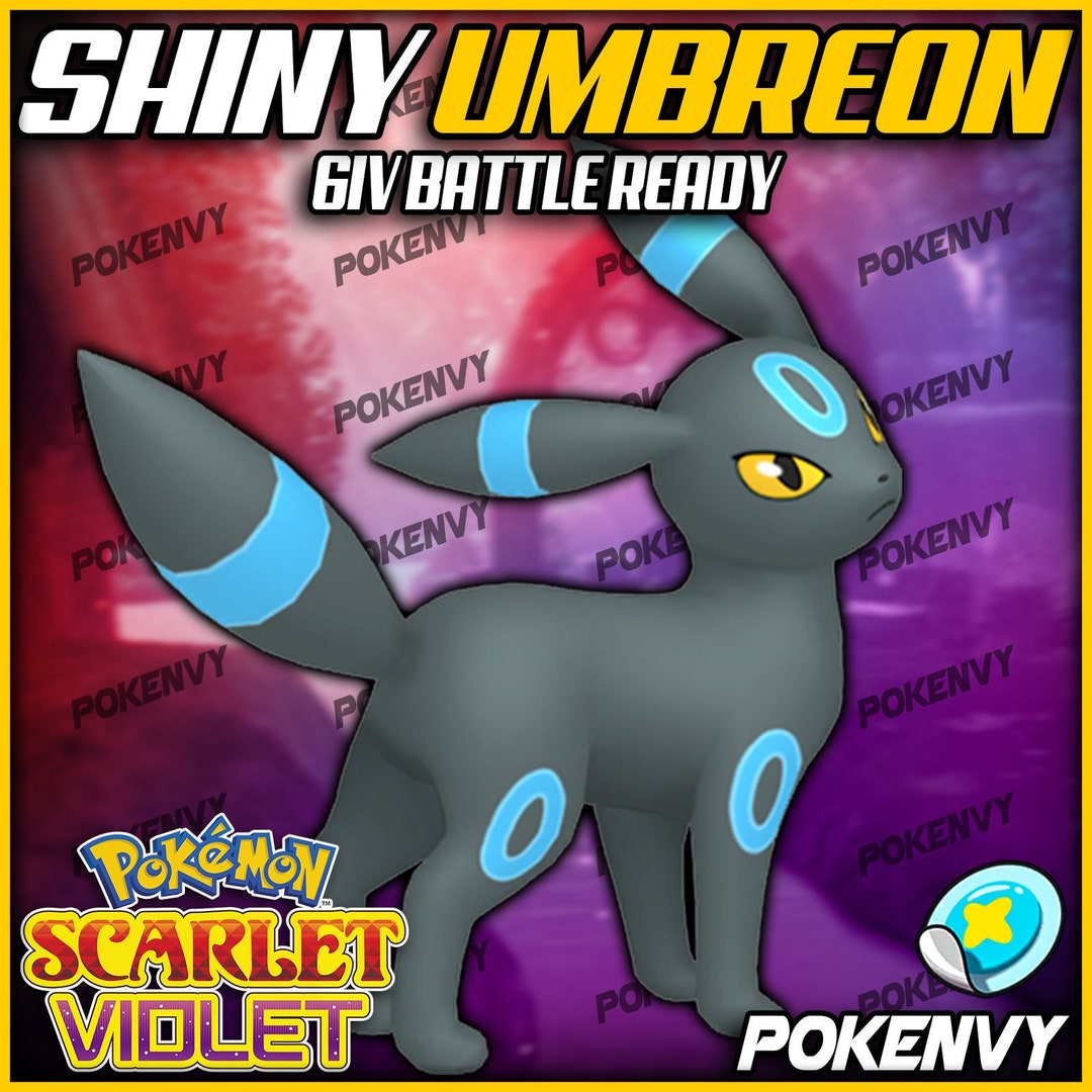Shiny Umbreon 6iv Battle Ready Ability Patch Pokemon Etsy