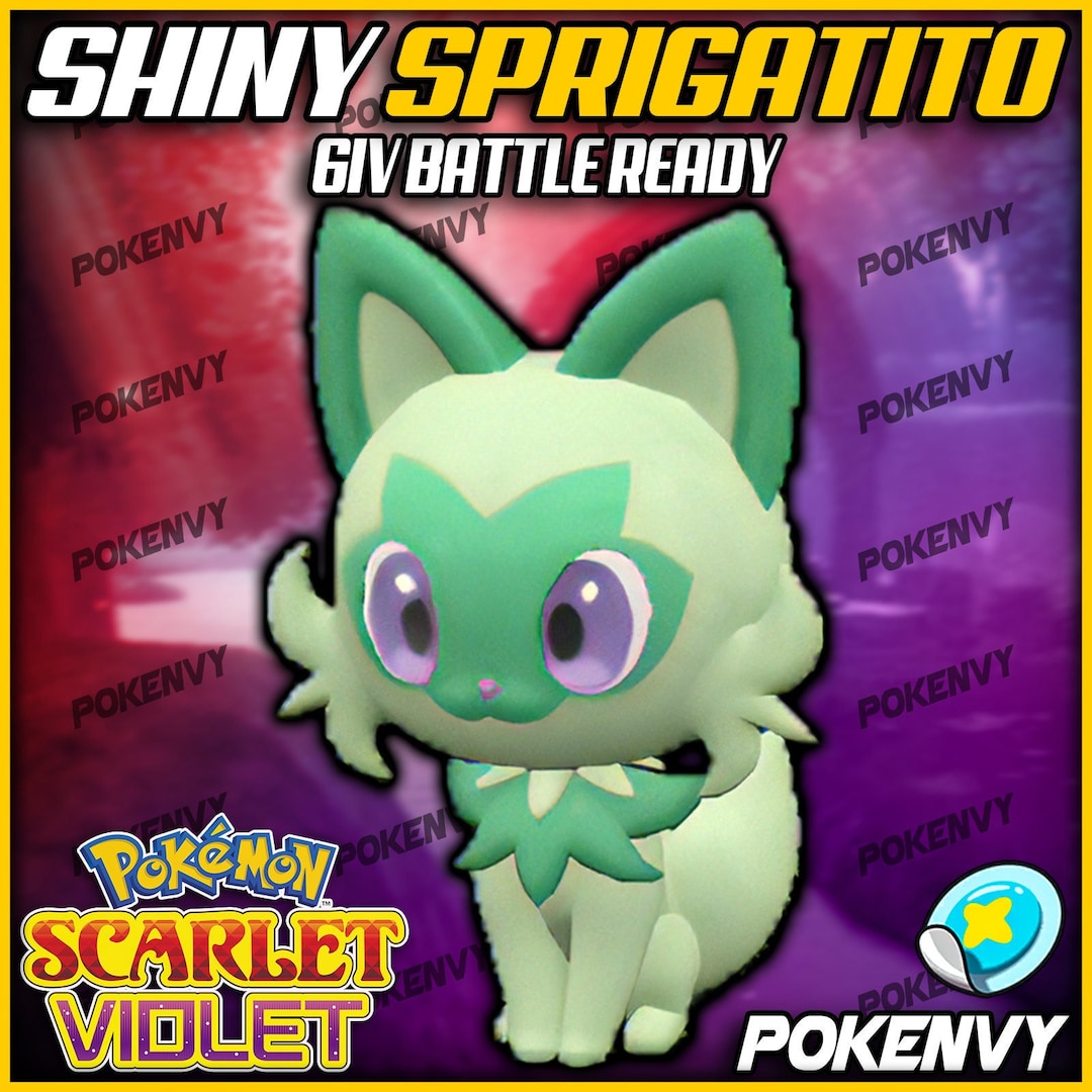 Shiny Sprigatito / 6IV / Battle Ready / Ability Patch / - Etsy