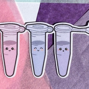 Cute Eppendorf Tube Triplet Sticker | Science, Life Science, Biology ...