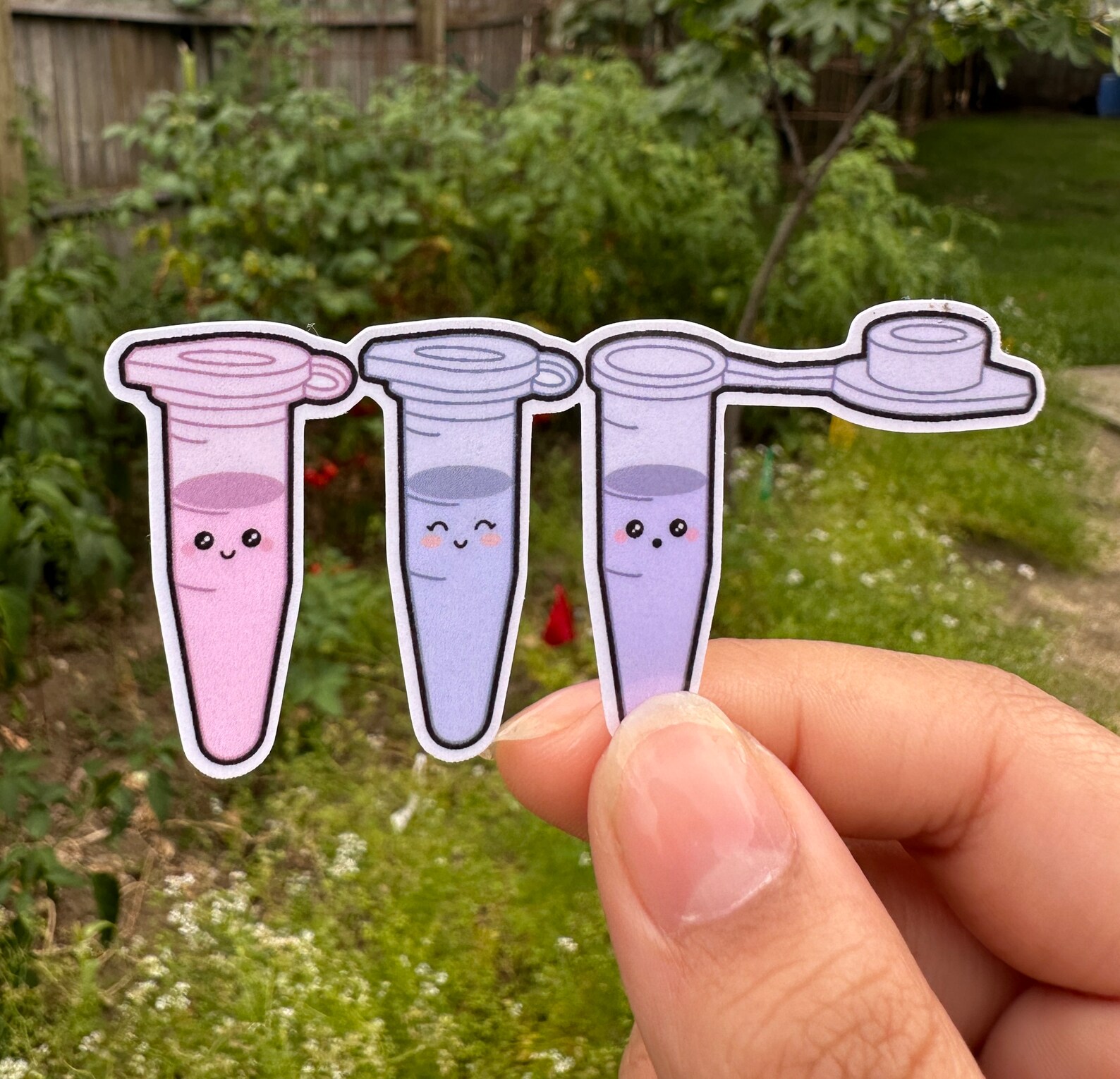 Cute Eppendorf Tube Triplet Sticker | Science, Life Science, Biology ...