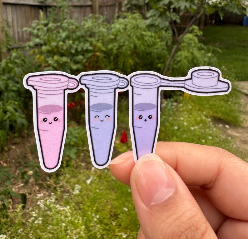 Cute Eppendorf Tube Triplet Sticker | Science, Life Science, Biology ...