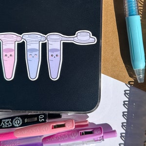 Cute Eppendorf Tube Triplet Sticker | Science, Life Science, Biology ...
