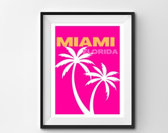Preppy Miami Poster - Etsy