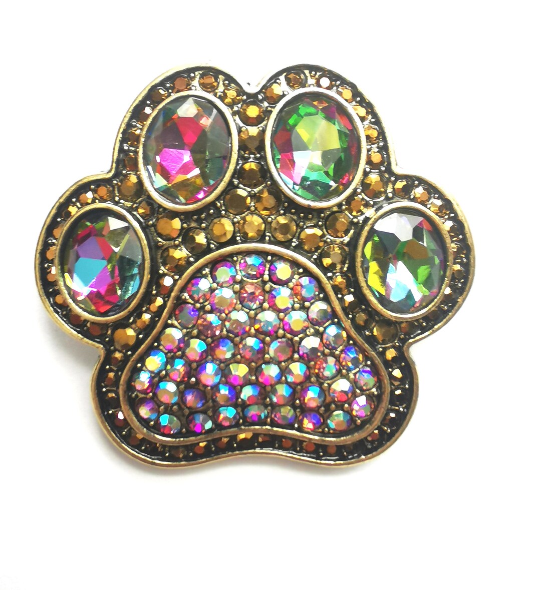 Heidi Daus Paw Crystals Brooch Pin Vintage Collectibles Brooch - Etsy