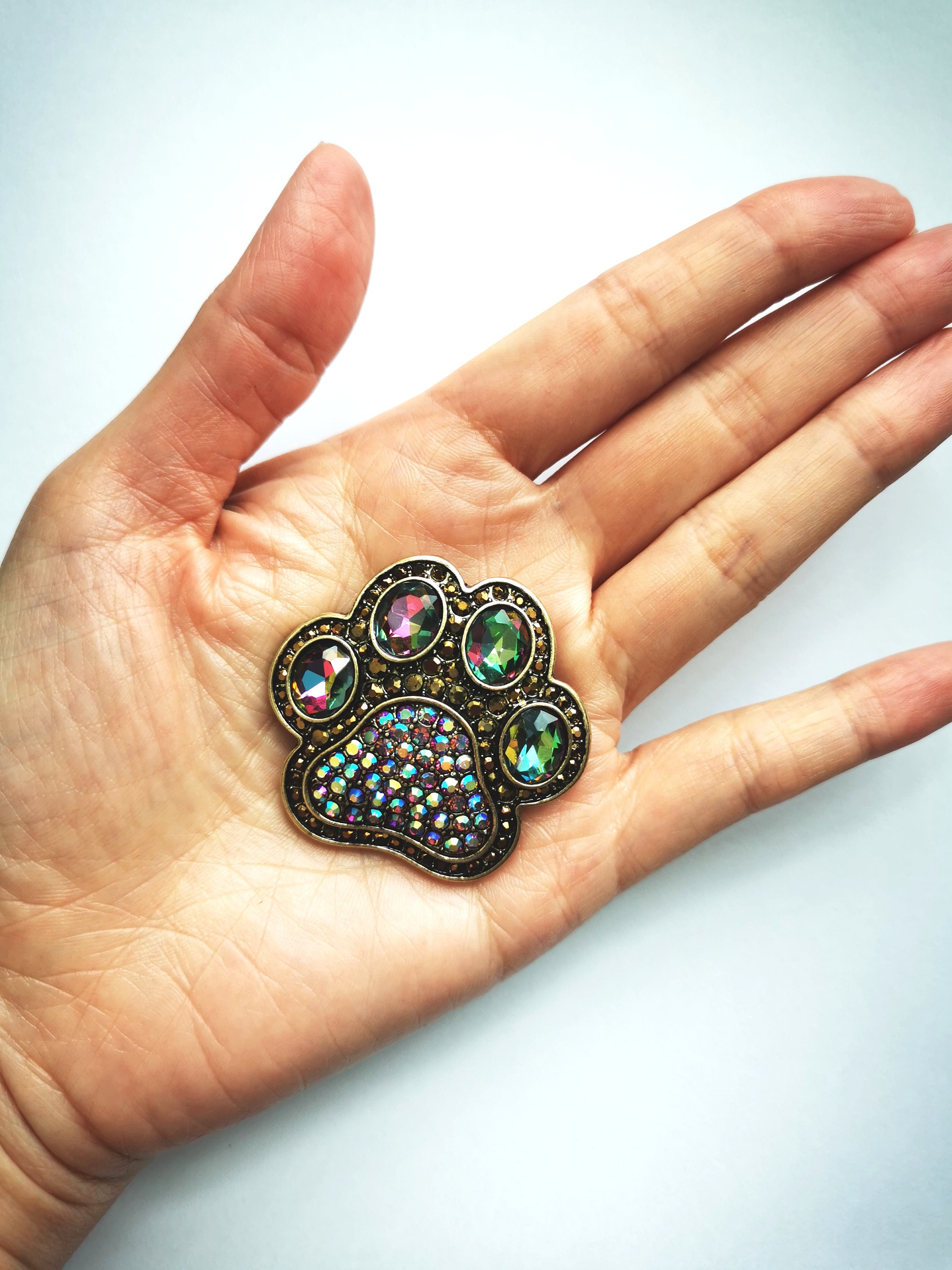 Heidi Daus Paw Crystals Brooch Pin Vintage Collectibles Brooch - Etsy