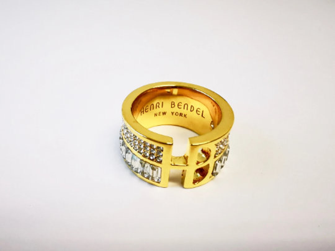 Henri Bendel New York HB Logo Ring Gold Tone Size 6 Vintage - Etsy