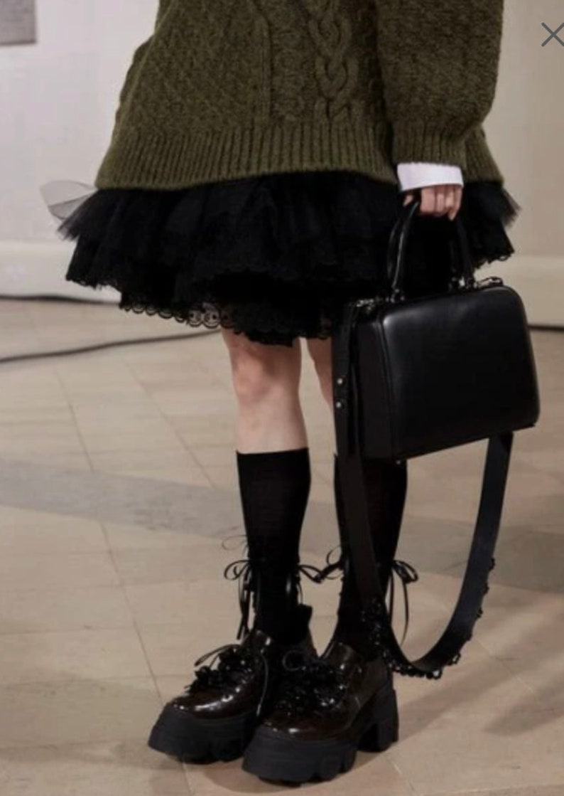 Simone Rocha Black Ribbon Long Calf Socks Women Socks Runway Socks ...