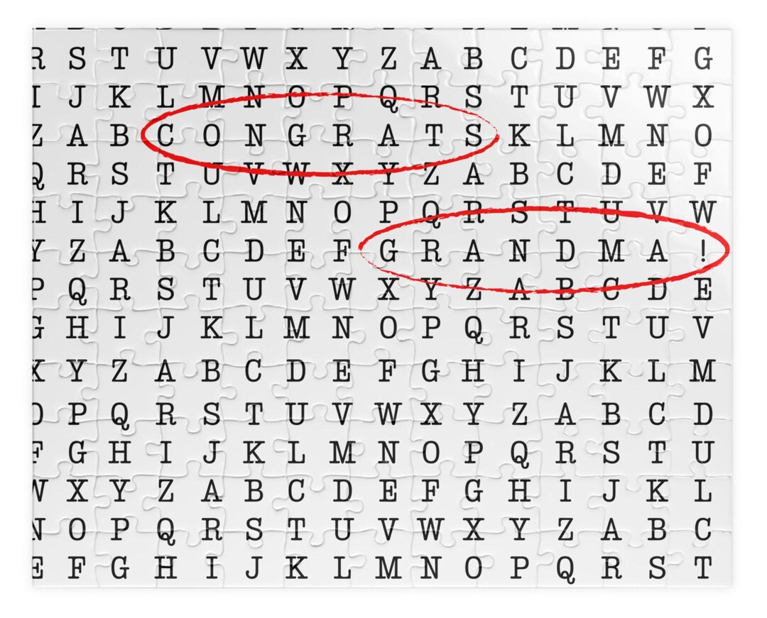 Personalized Word Search Puzzle Select Your Hidden Message - Etsy