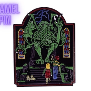 Cthulhu Enamel Pin Gifts Horror Cryptid Enthusiasts Friends Family ...