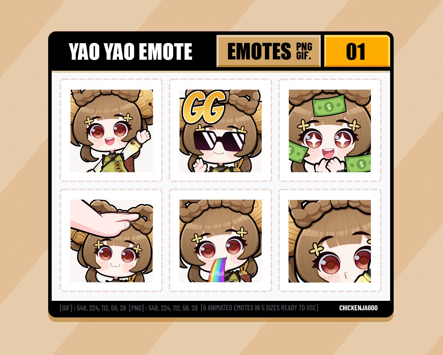 Genshin Yaoyao Emote Pack 01 | Twitch Emote | Discord Emote - Etsy