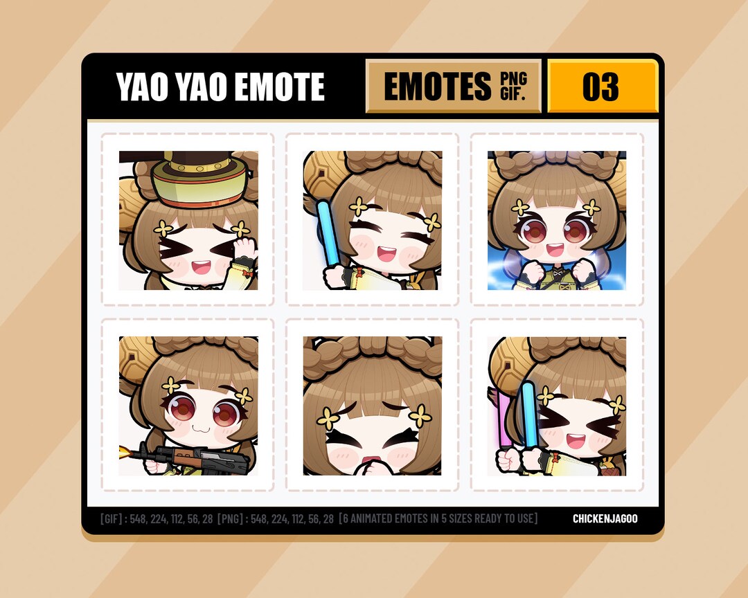 Genshin Yaoyao Emote Pack 03 | Twitch Emote | Discord Emote - Etsy